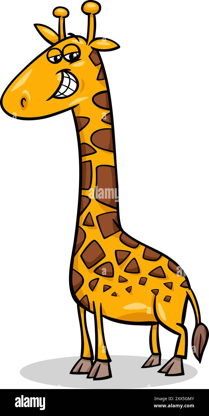 Funny giraffe cartoon Stock Vector Images - Alamy
