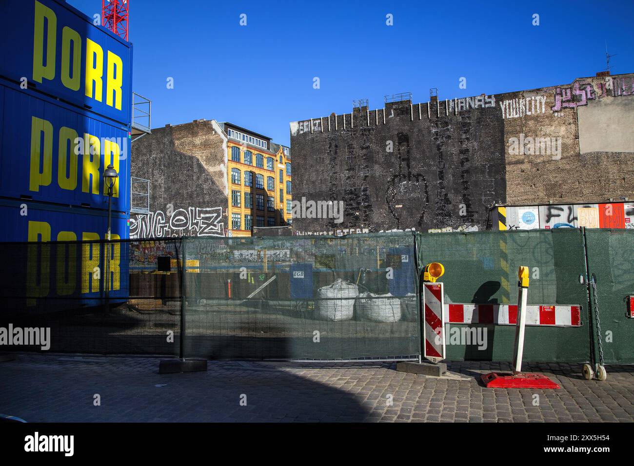 Construction site cordoned off in a Berlin neighborhood destined for ...