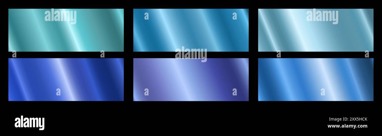 Blue metallic gradient with a frame on a black background. A pattern ...