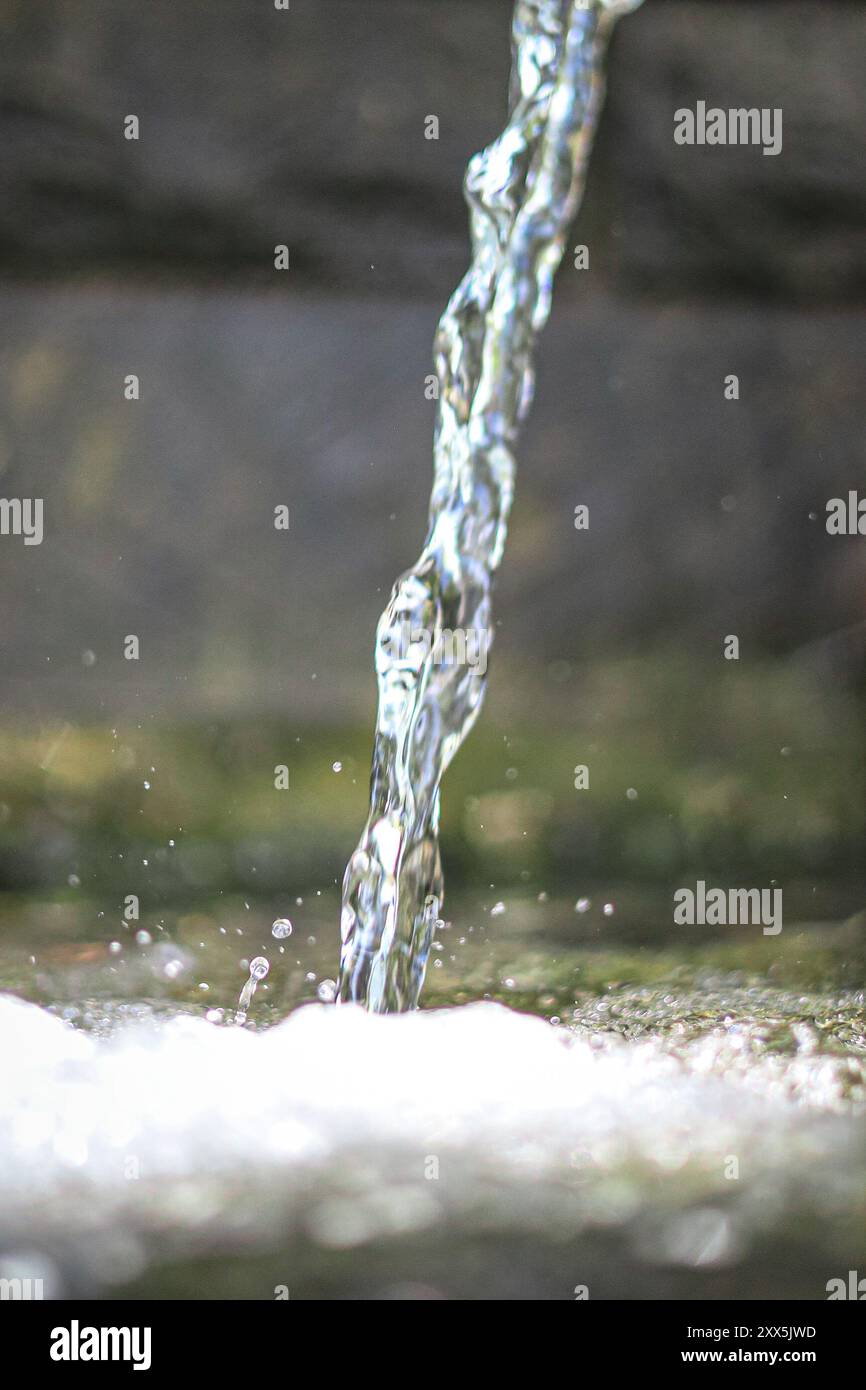 Nature water jet of mountain river Stock Photo - Alamy
