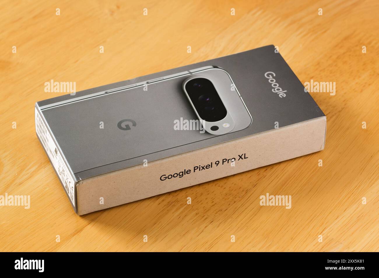 Google Pixel 9 Pro XL smartphone in matte Hazel Green, with retail ...