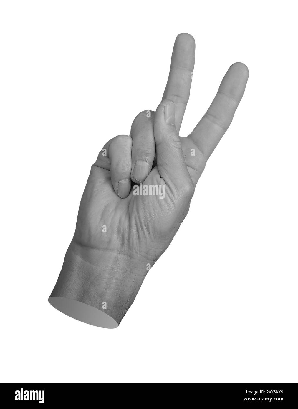 Hand victory sign icon Black and White Stock Photos & Images - Alamy