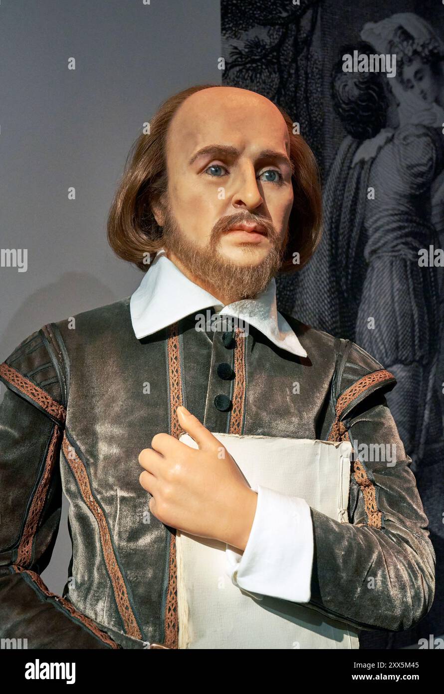 William Shakespeare figure in the Wax Museum in Barcelona, Spain Stock ...