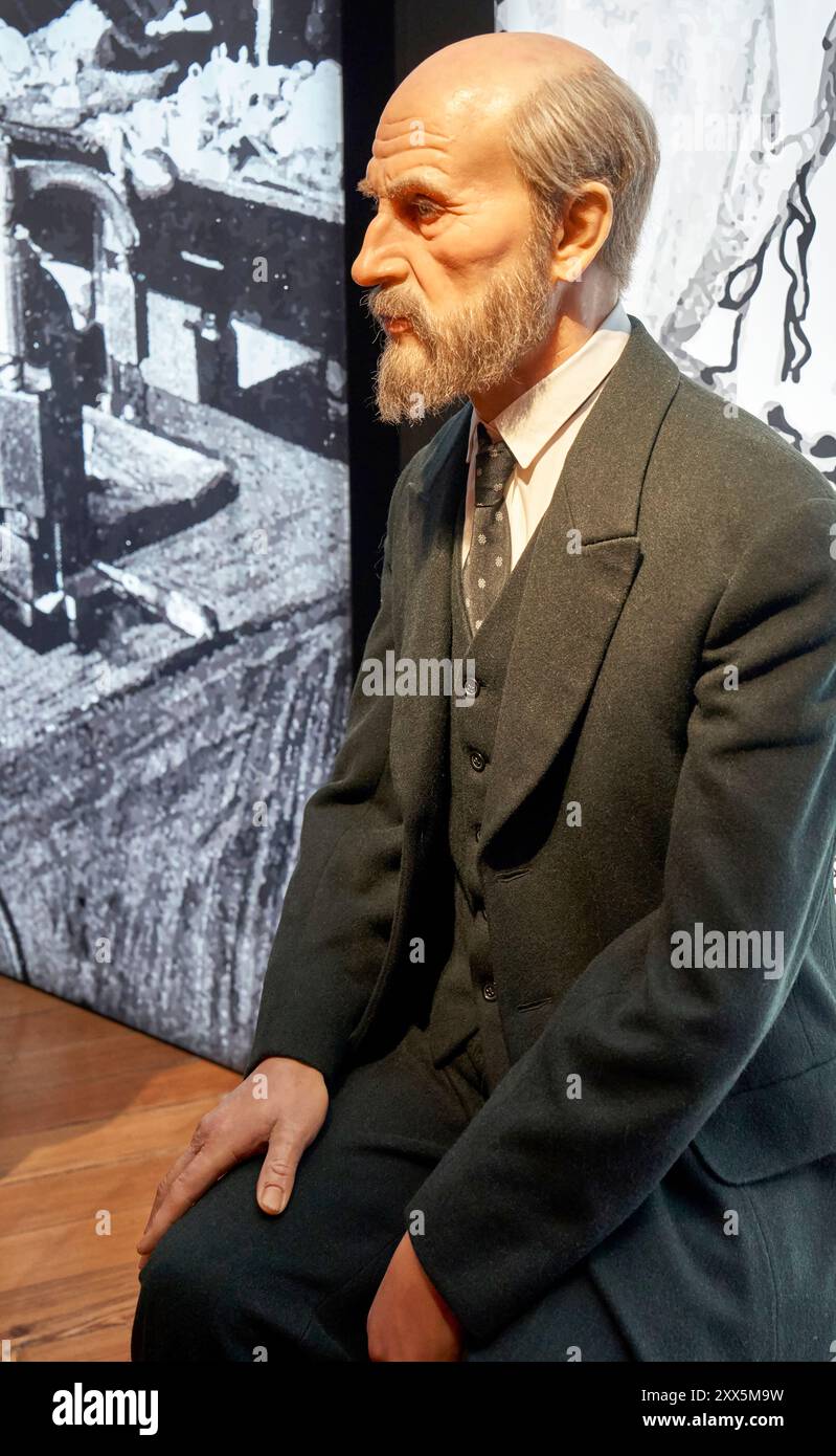 Santiago Ramon y Cajal (discoverer of neurons) figure in the Wax Museum ...