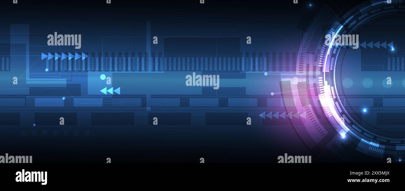 Technology Network Vector Background.. Science and technology ...