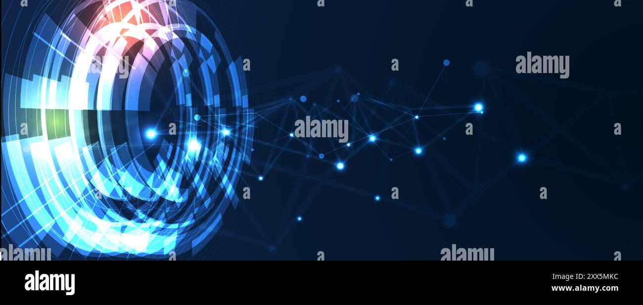 Technology Network Vector Background.. Science and technology ...