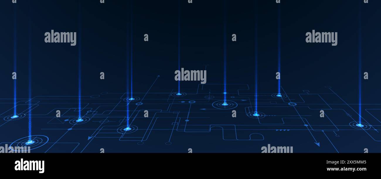 Technology Network Vector Background.. Science and technology ...