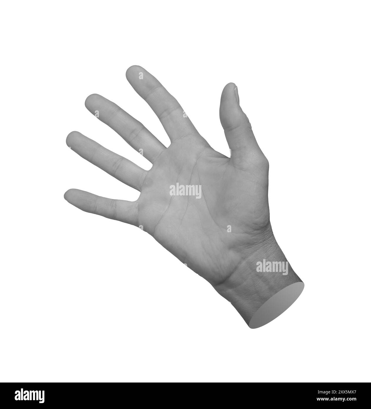 Hi gesture, waving greeting, hello, hand sign isolated on white ...