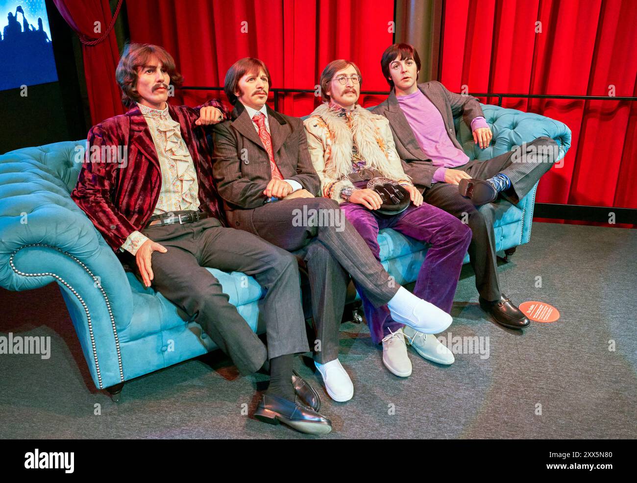 The Beatles figures in the Wax Museum in Barcelona, Spain Stock Photo ...