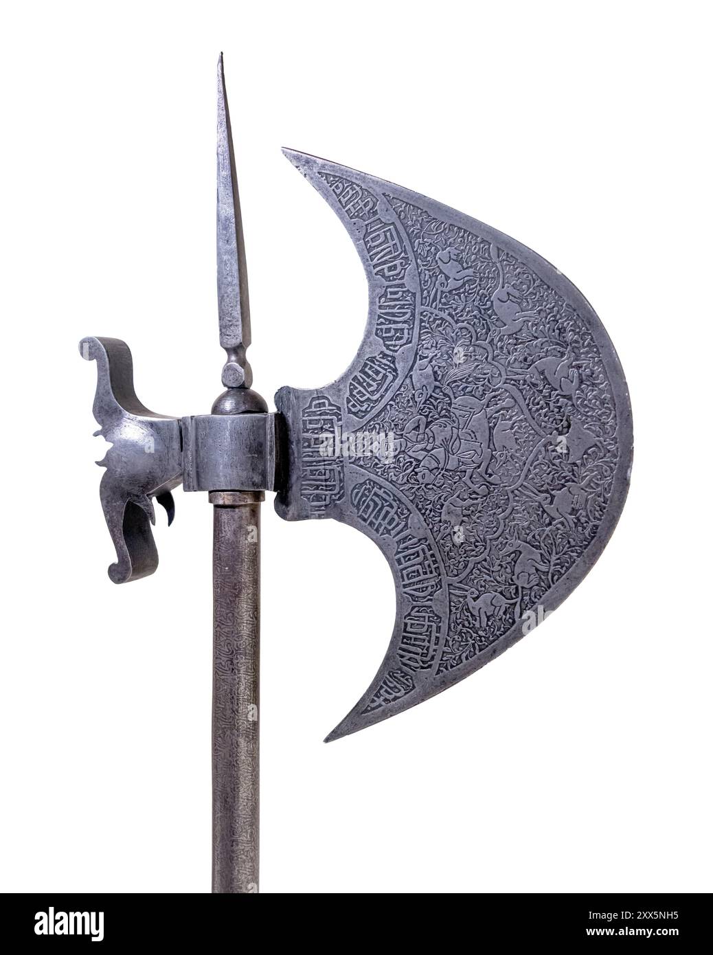 War axe, 18th century, Persia, isolated on a white background Stock ...
