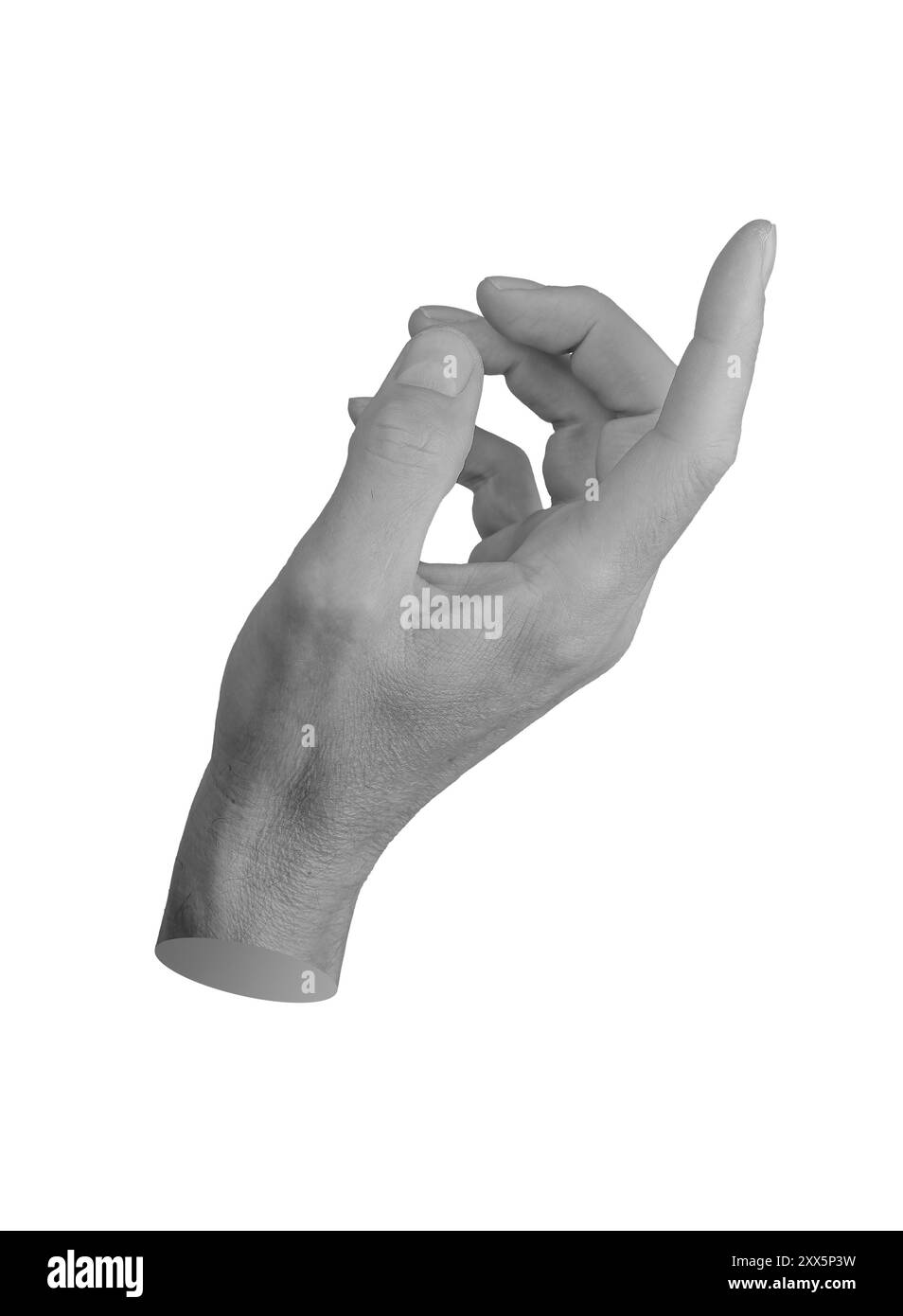 Hand gesture, sign, index finger indicating, showing isolated on white ...
