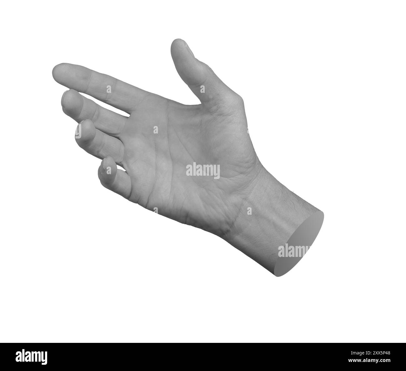 Hand gesture for holding or presenting an invisible object or product ...