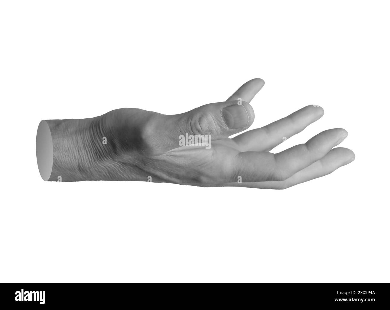 Hand gesture for holding or presenting an invisible object or product ...