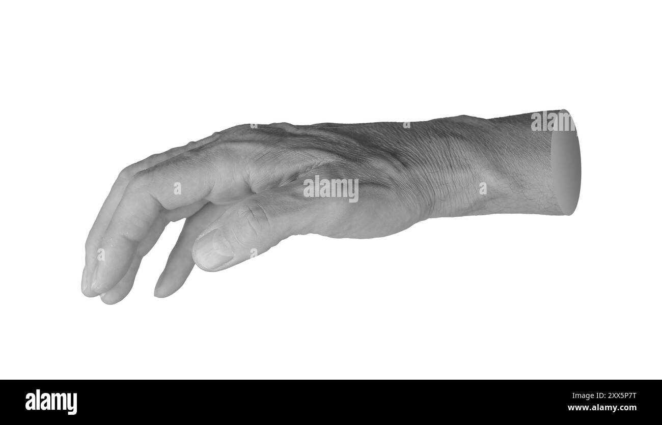 Grabbing, catching gesture, hand sign isolated on white background ...