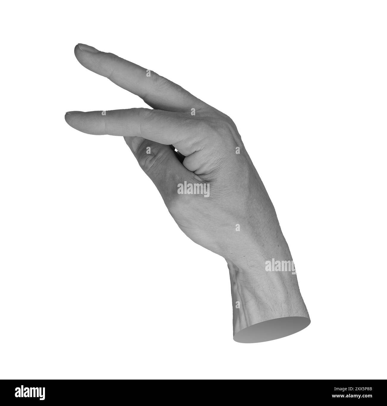 Fingers walking gesture, going, tickling isolated on white background ...