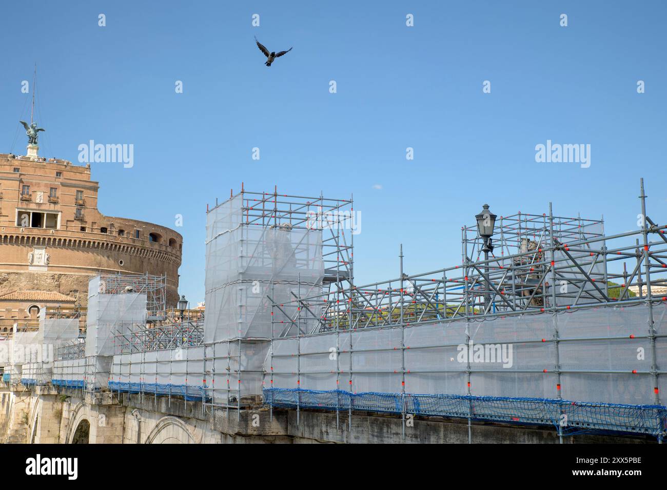 Rome, Italy. 21st Aug, 2024. Castel Sant'Angelo and Ponte Sant'Angelo ...