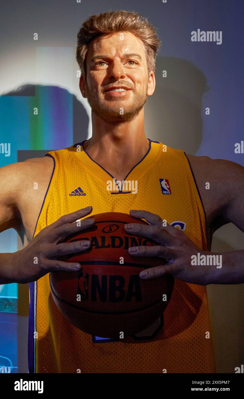 Pau Gasol figure in the Wax Museum in Barcelona, Spain Stock Photo - Alamy