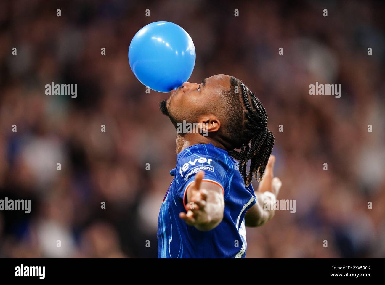 Chelsea's Christopher Nkunku celebrates scoring their side's first goal ...