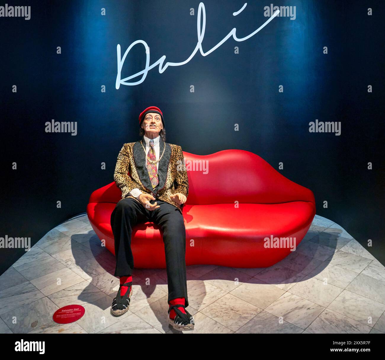 Salvador Dali figure in the Wax Museum in Barcelona, Spain Stock Photo ...