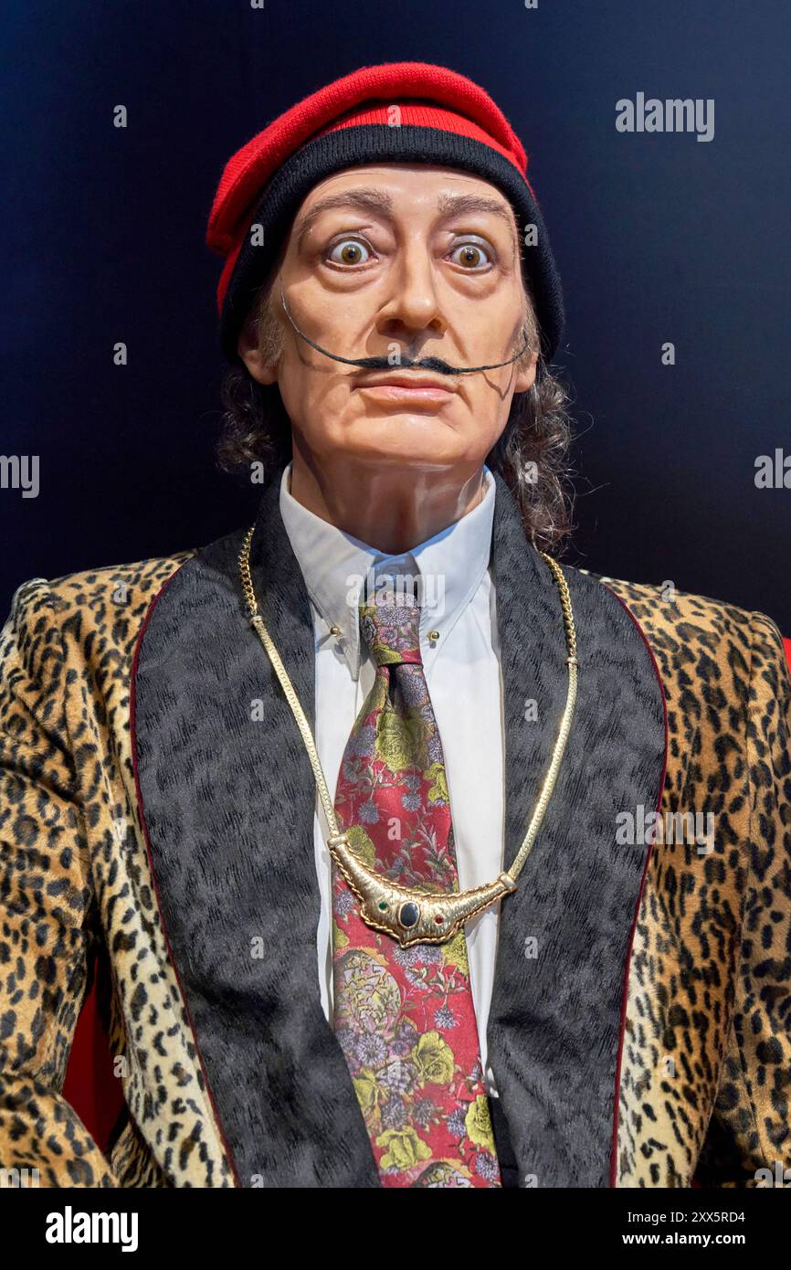 Salvador Dali figure in the Wax Museum in Barcelona, Spain Stock Photo ...