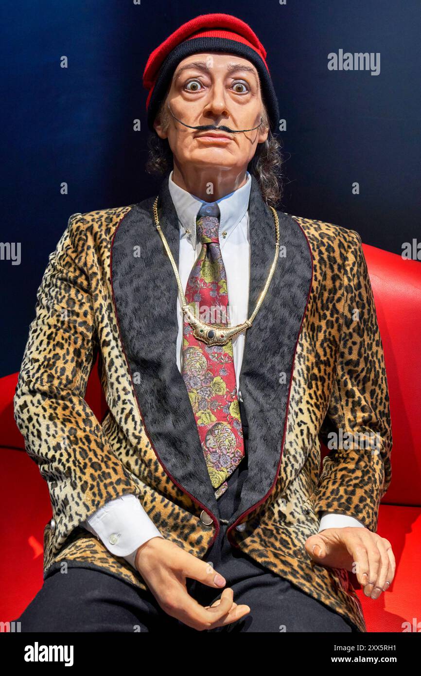 Salvador Dali figure in the Wax Museum in Barcelona, Spain Stock Photo ...