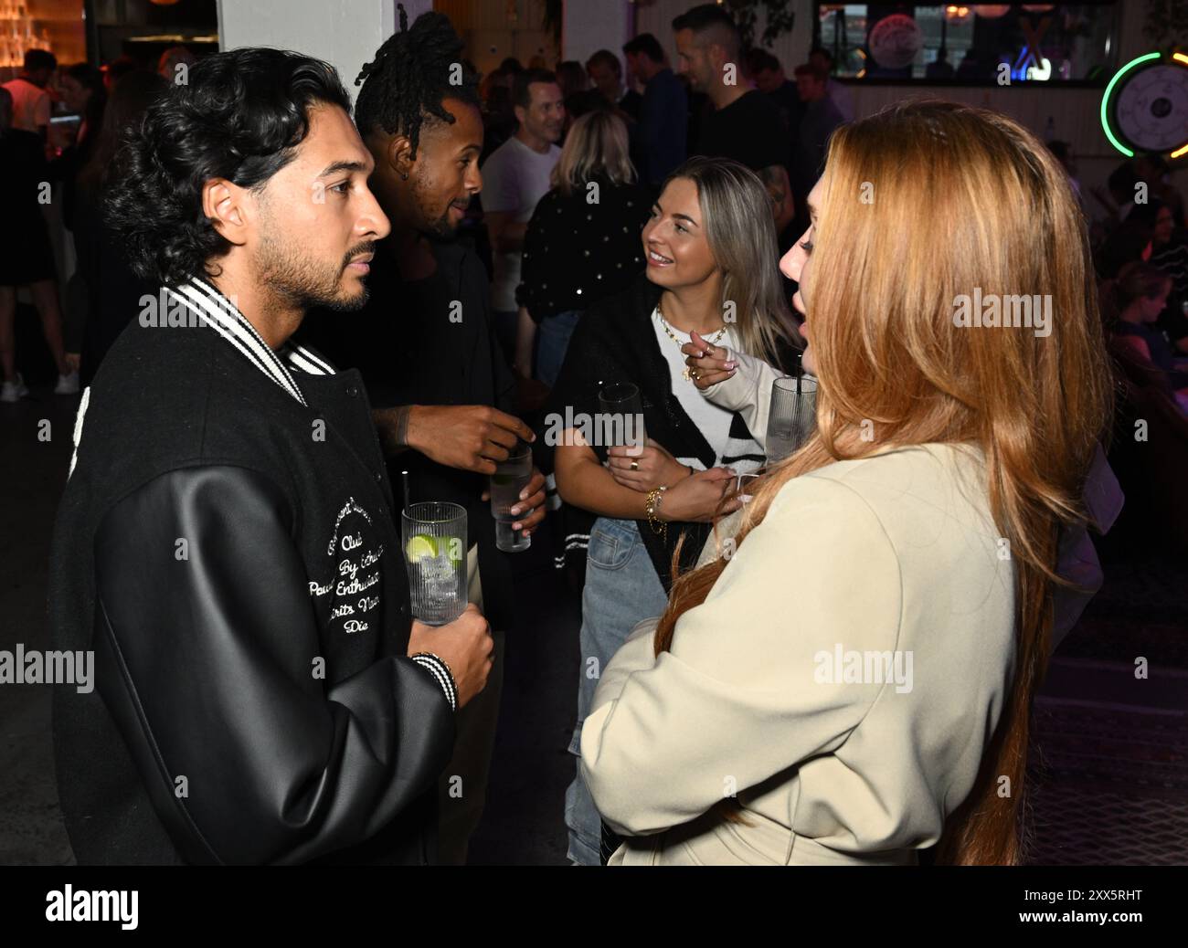 EDITORIAL USE ONLY Munveer Jabbal and Konnor Ewudzi attend an exclusive ...