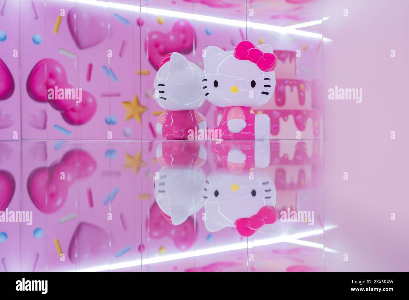 Cologne, Germany. 22nd Aug, 2024. Items with the logo are on display at ...