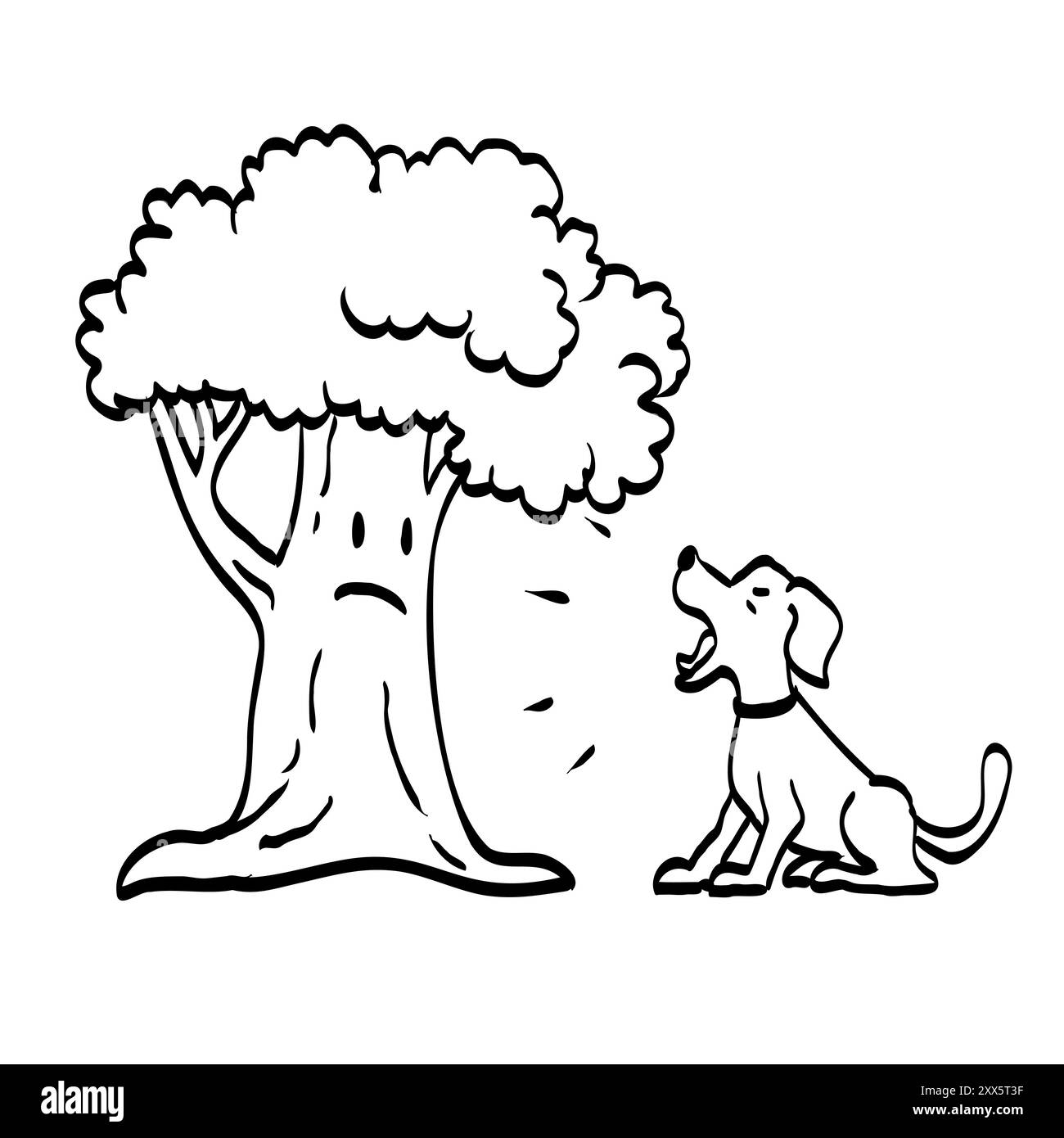 Dog barking tree Cut Out Stock Images & Pictures - Alamy