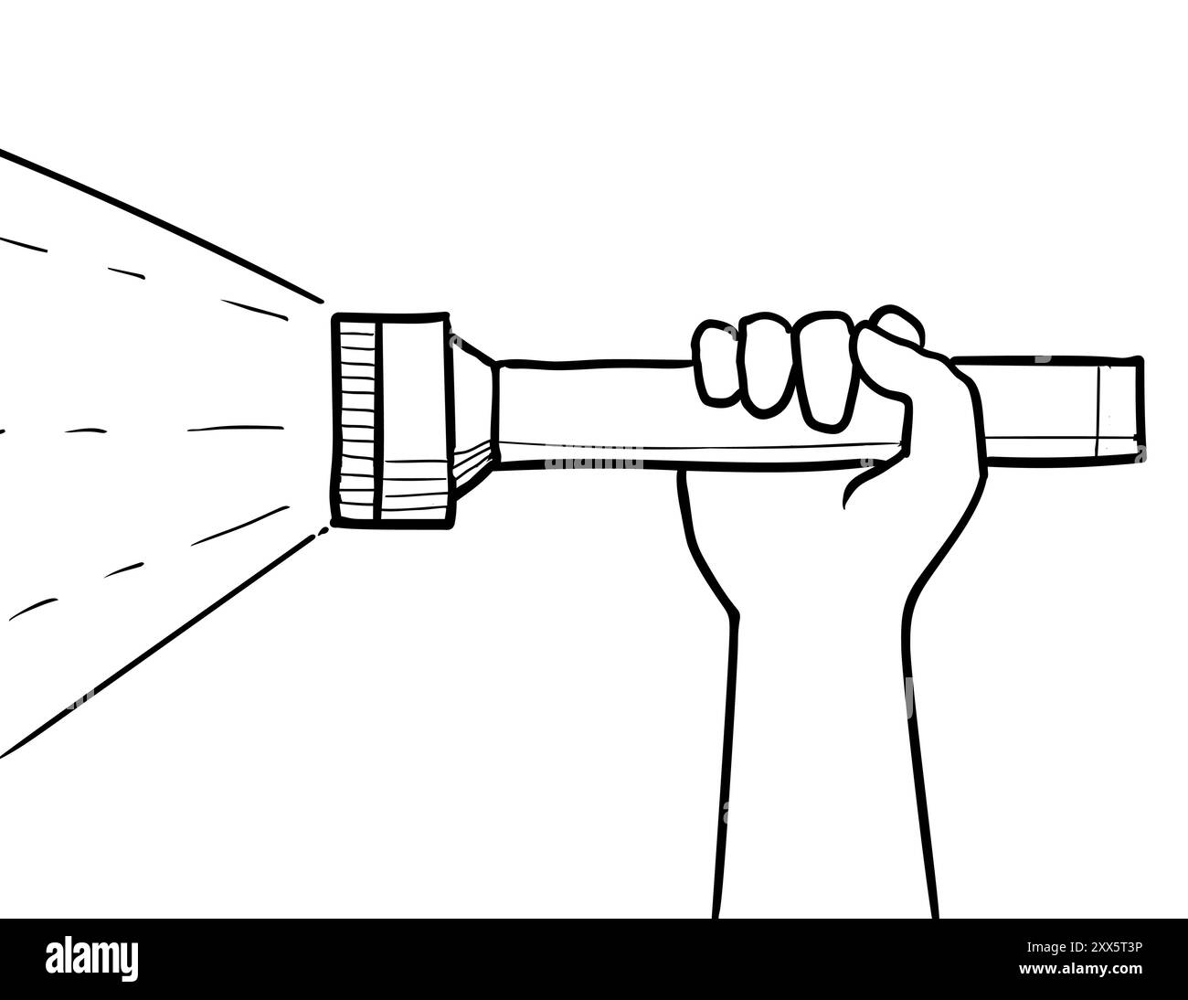 Flashlight pointing Cut Out Stock Images & Pictures - Alamy