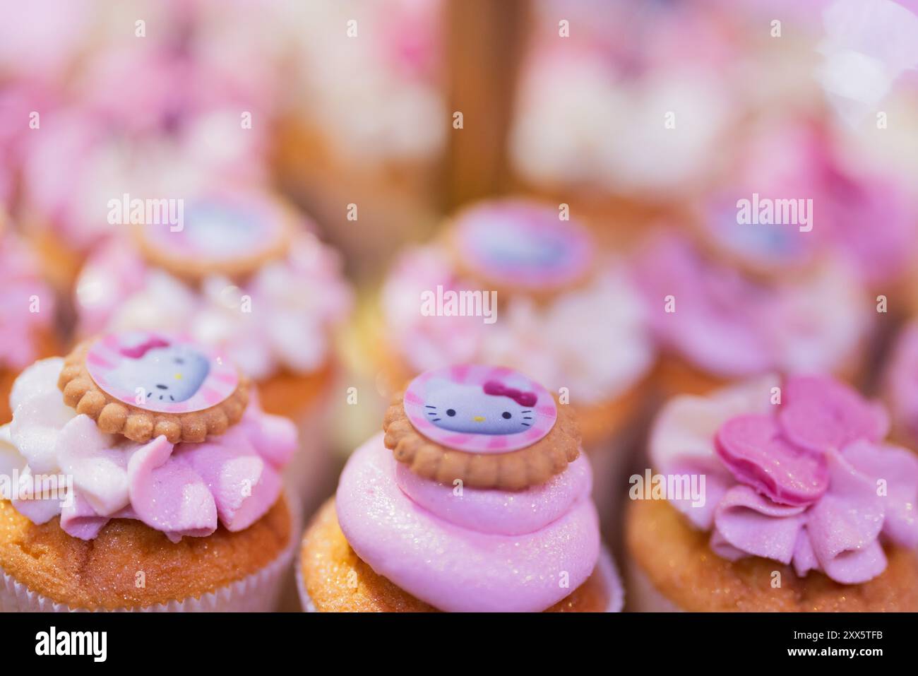 Cologne, Germany. 22nd Aug, 2024. Cupcakes with the logo can be seen at ...