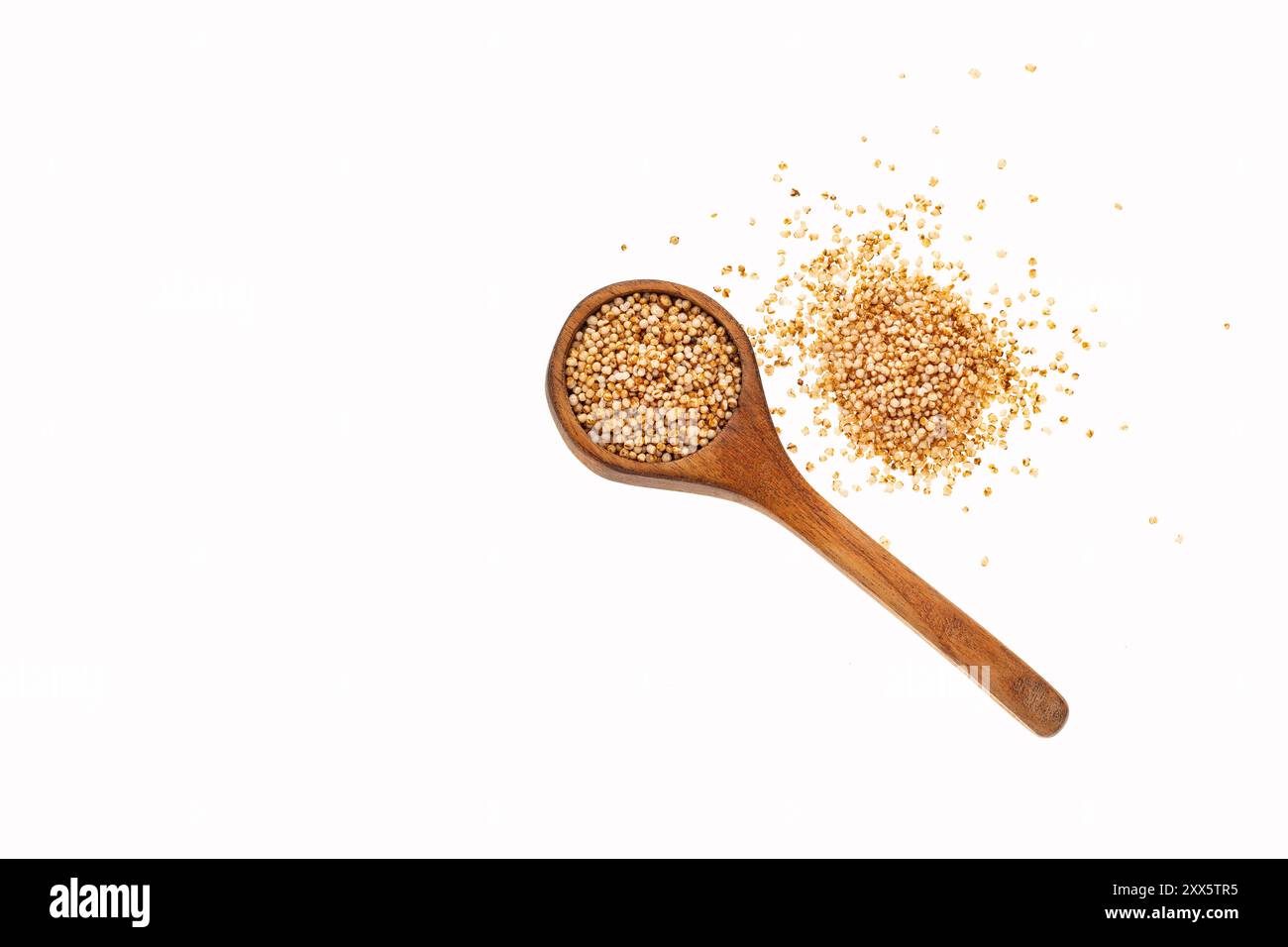 Amaranth popping, gluten free, grain cereal in spoon - Amaranthus Stock ...