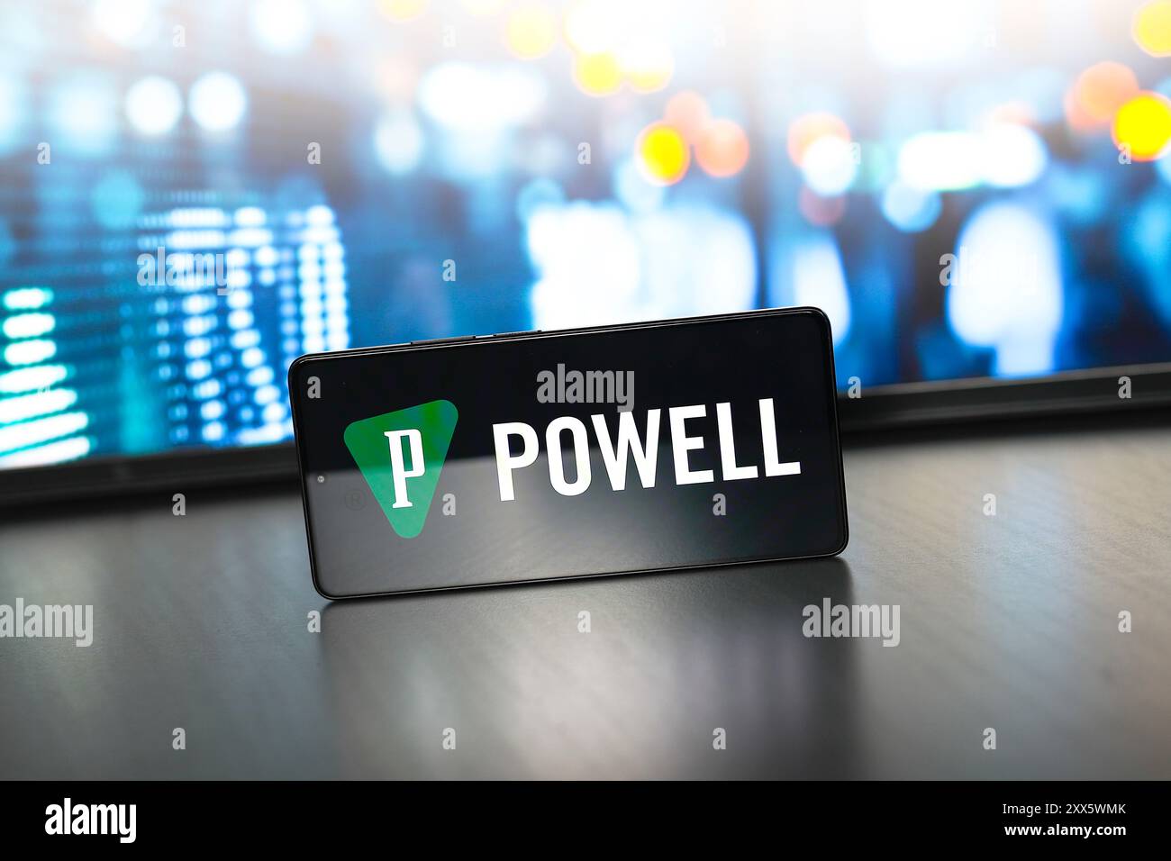 In this photo illustration, the Powell Industries Inc. logo is ...