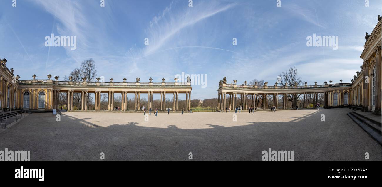 Potsdam, Germany - March 30, 2024: collonades at Sanssouci palace and ...