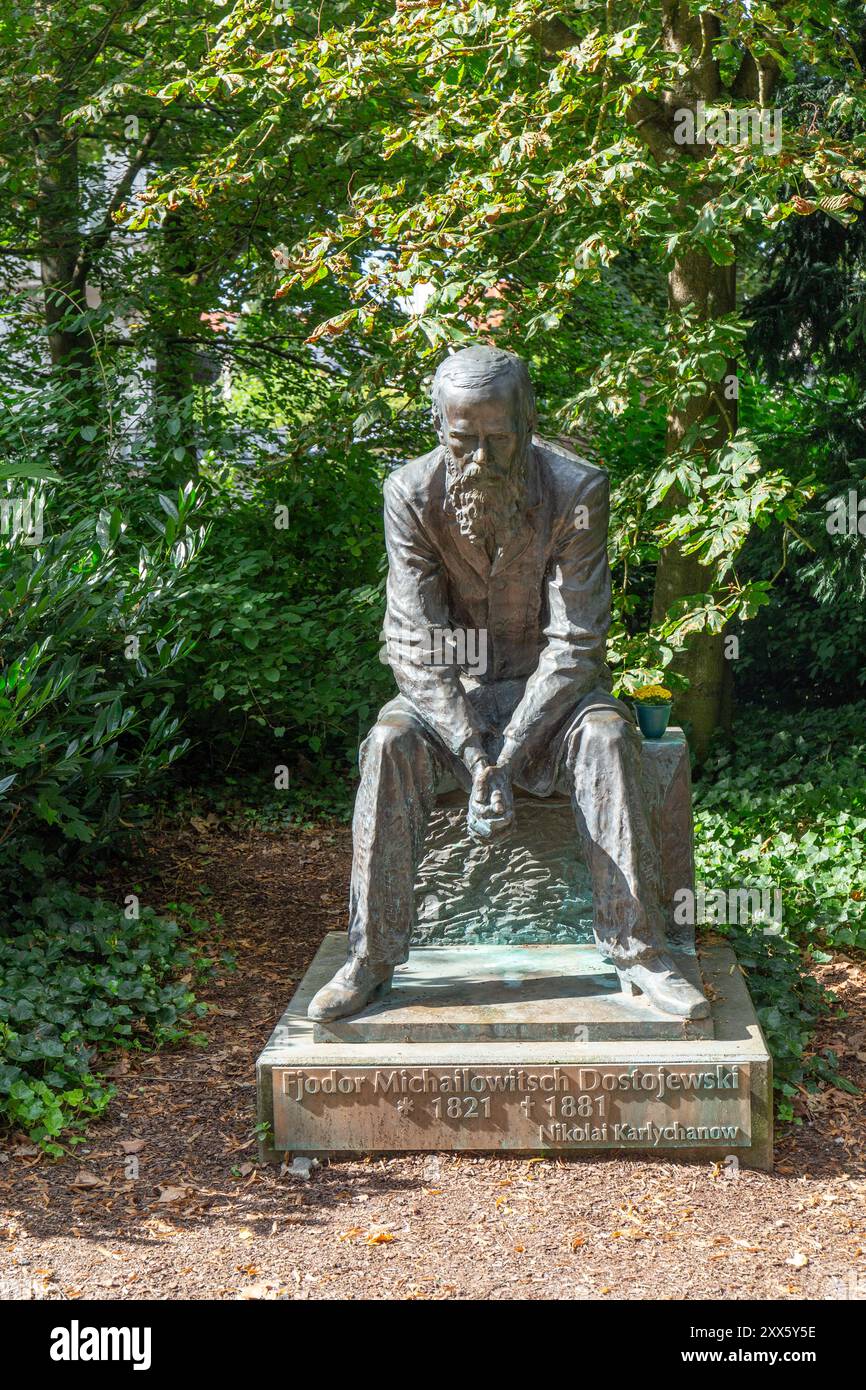 Bad Homburg, Germany -August 9, 2024: statue of Fjodor Dostojewski by ...