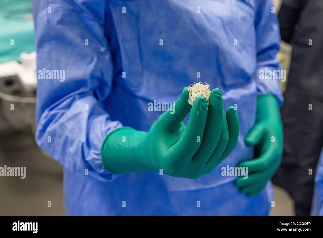 Heart valve (cardiac valve) surgery cardiology for patient in hospital ...