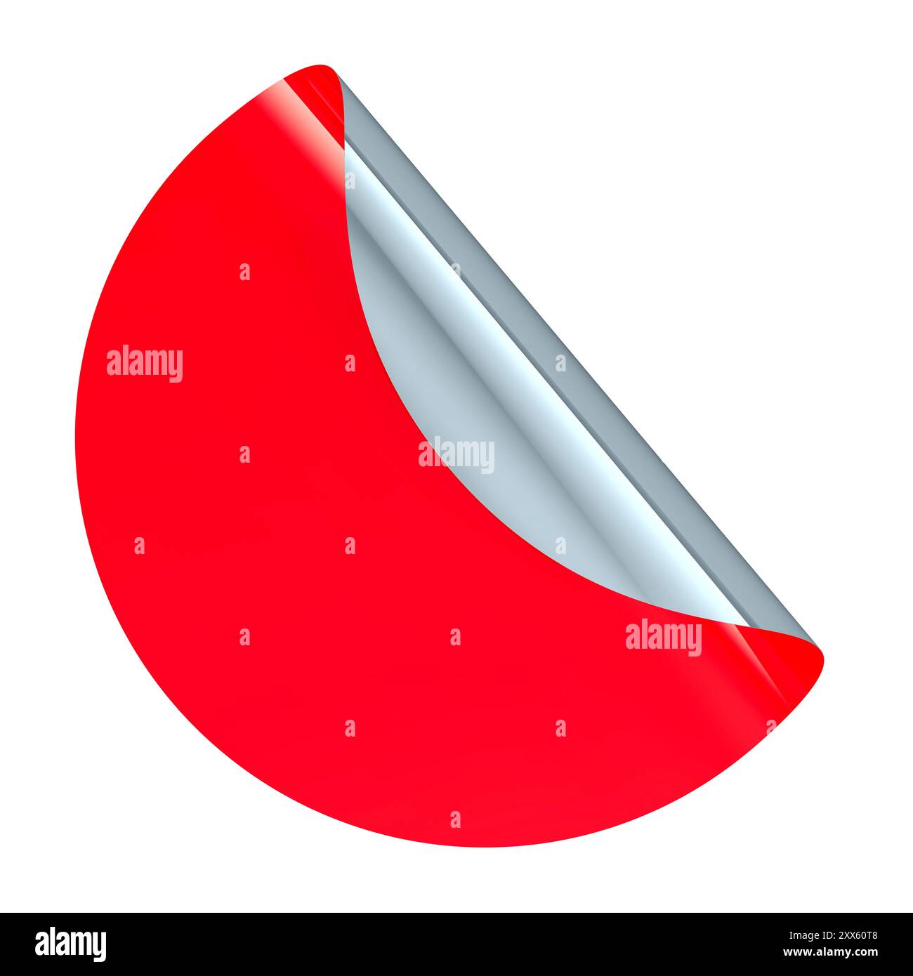 Red circle sticker, Blank mockup sticker. 3D rendering isolated on ...