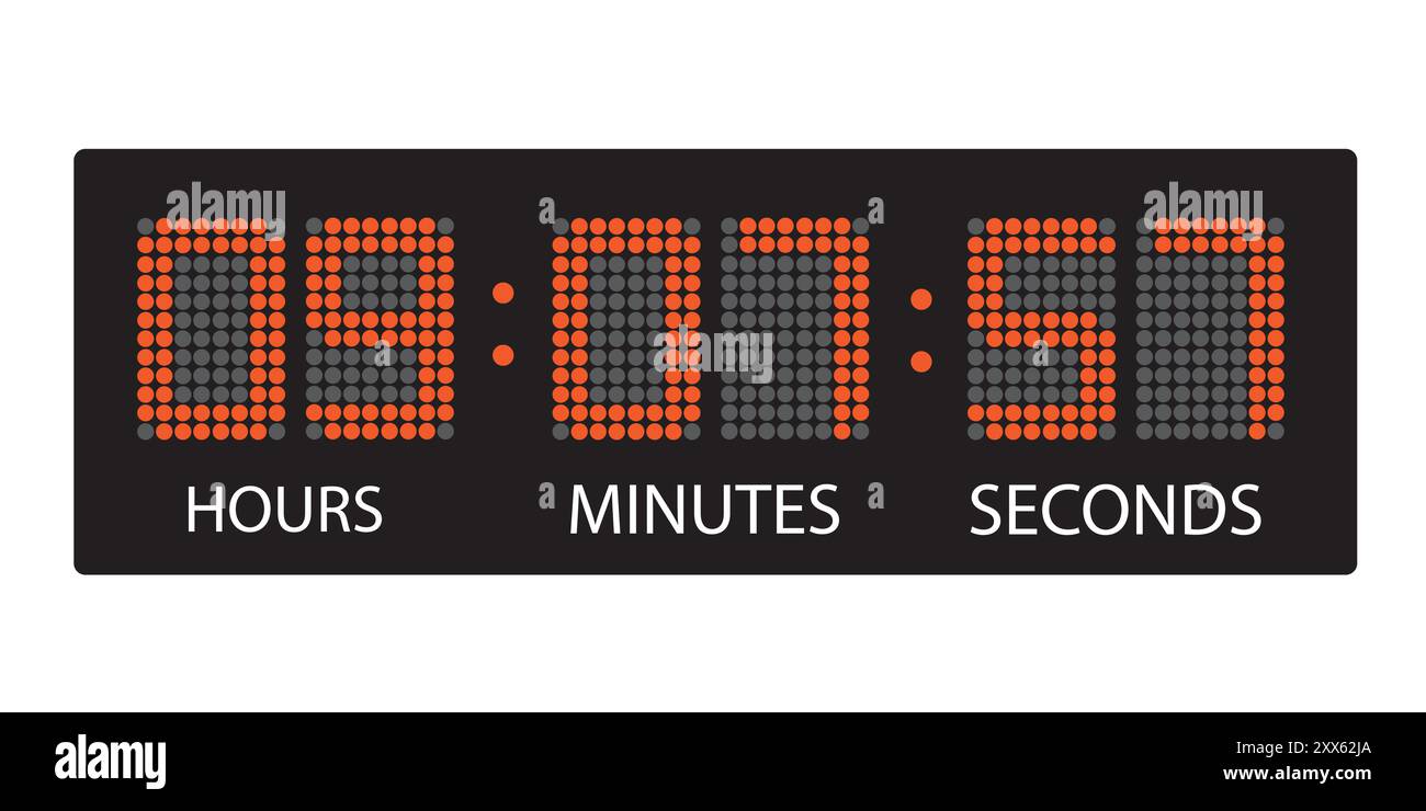 Electronic, digital clock numbers icon set Stock Vector Image & Art - Alamy