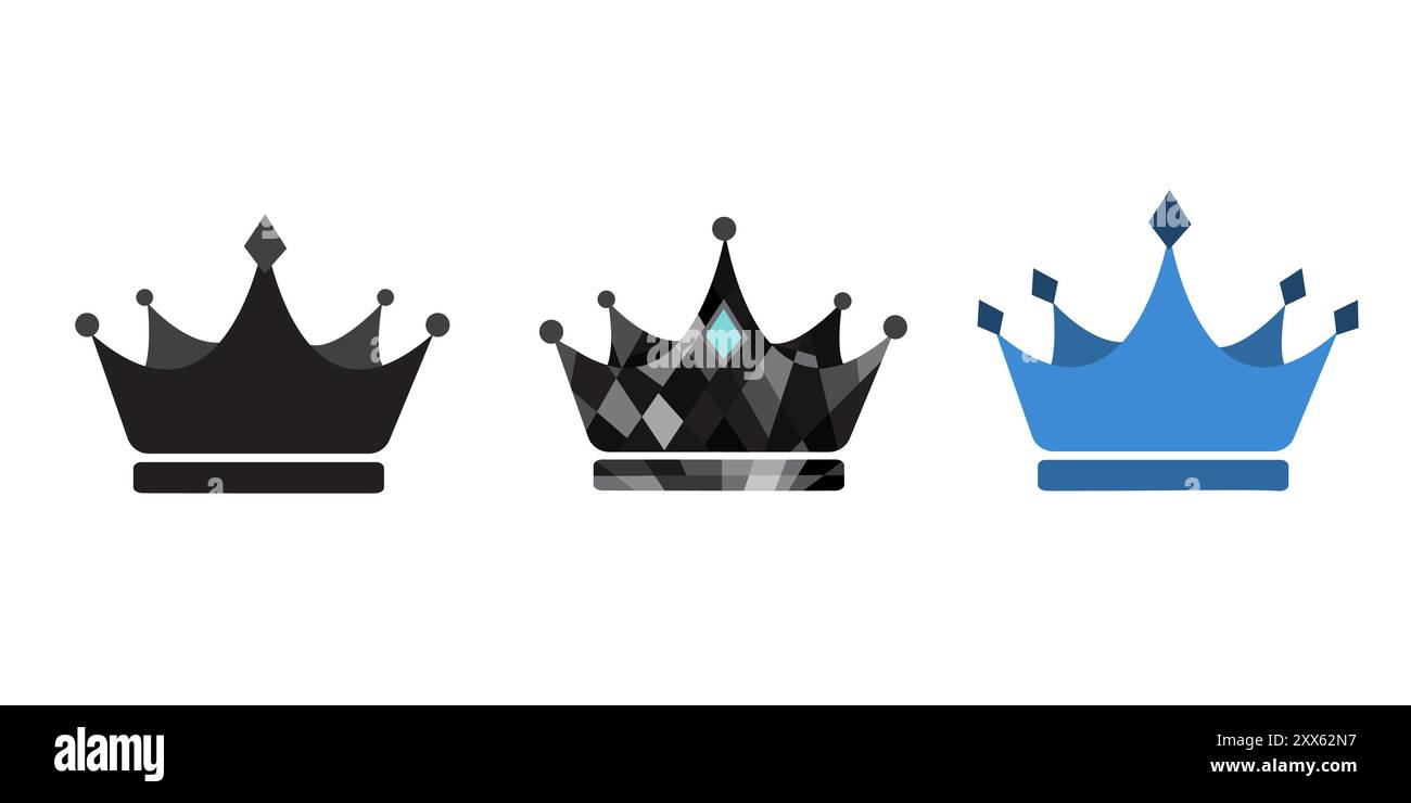 Gold king crown cut out Stock Vector Images - Alamy