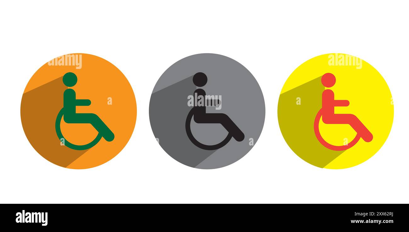 White wheelchair symbol on blue background Cut Out Stock Images ...