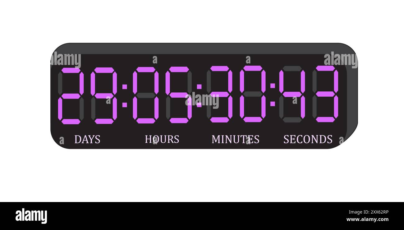 Electronic, digital clock numbers icon set Stock Vector Image & Art - Alamy