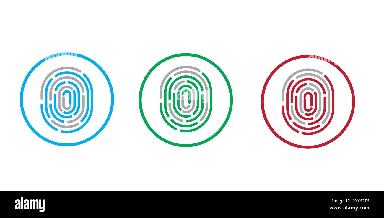 Fingerprint Icon on white Background Stock Vector Image & Art - Alamy