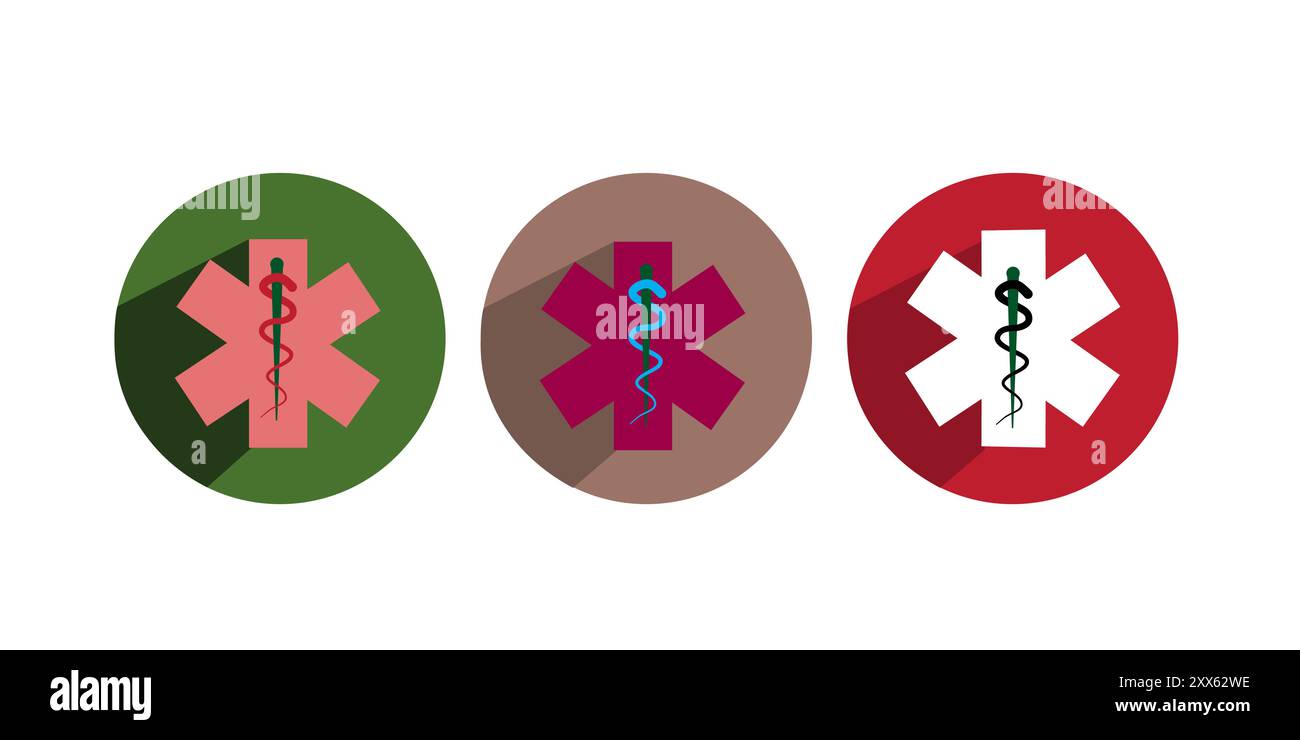 Caduceus Healthcare Medical Snake Staff Symbol Icon Stock Vector Image ...