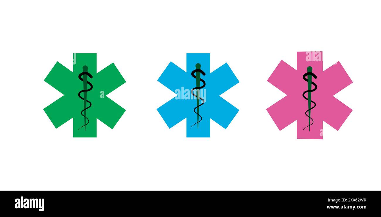Caduceus Healthcare Medical Snake Staff Symbol Icon Stock Vector Image ...