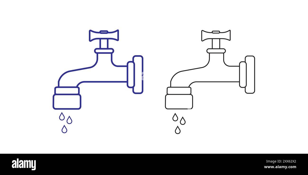 Faucet icon in flat style. Vector illustration isolated on white ...