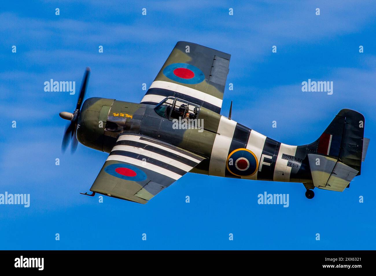 Grumman F4F Wildcat Martlet flying at Duxford Airshow 2017 Stock Photo ...