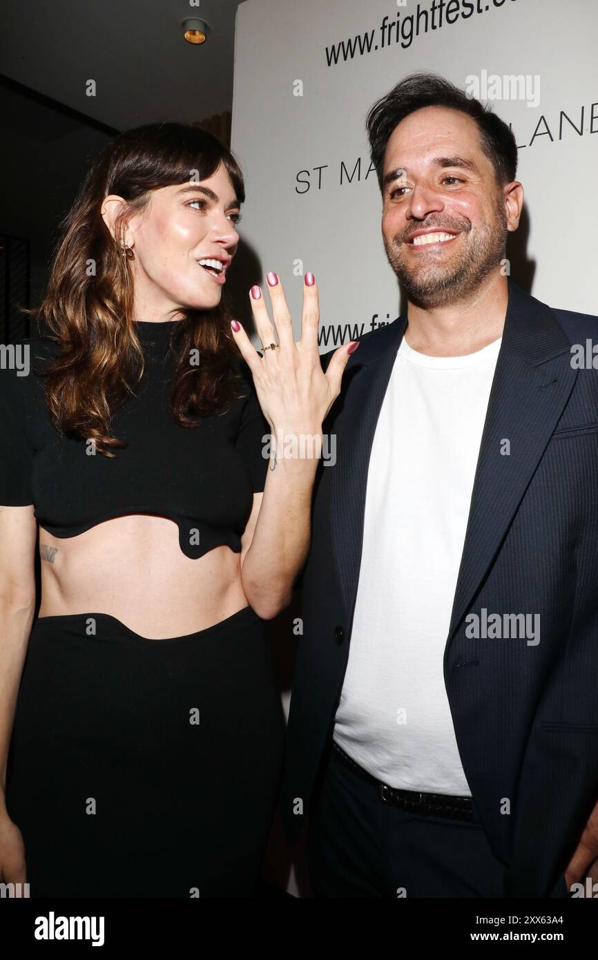 JJ Nolan and Johnny Wickham attend The Invisible Raptor premiere on day one of FrightFest film ...