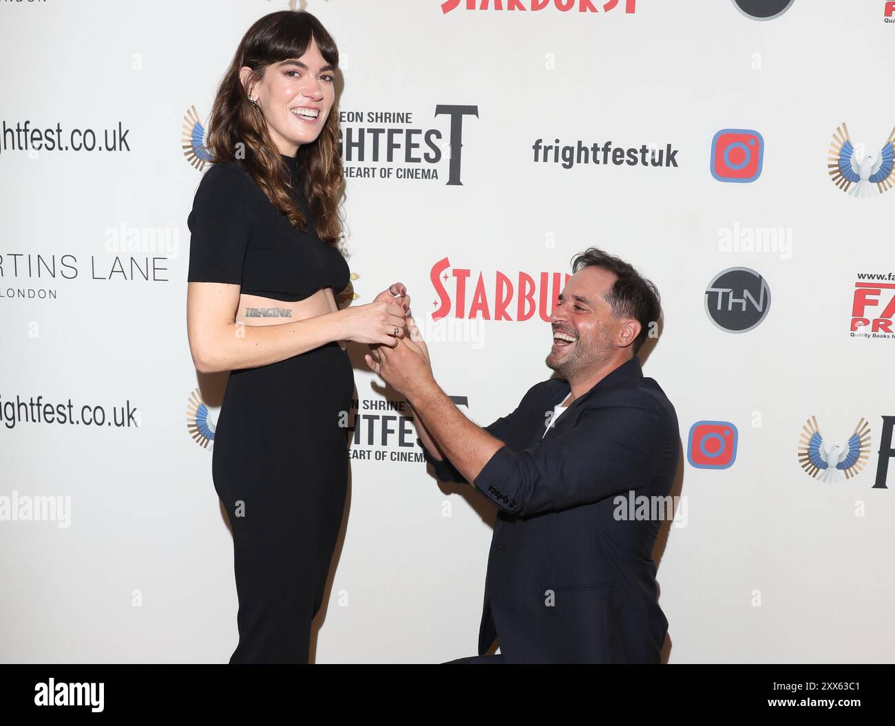 JJ Nolan and Johnny Wickham attend The Invisible Raptor premiere on day ...