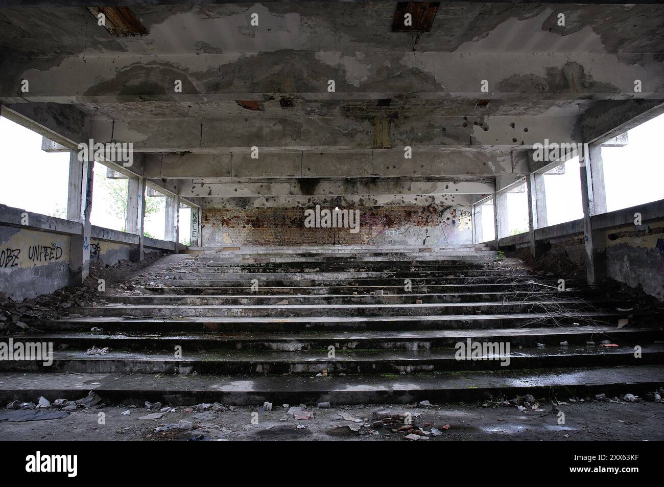 Damage from the war in former Yugoslavia in Tenja ,Croatia Stock Photo ...