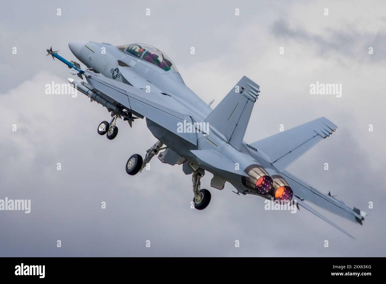 United States Navy F18 Hornet flying at RIAT Fairford Airshow Stock ...