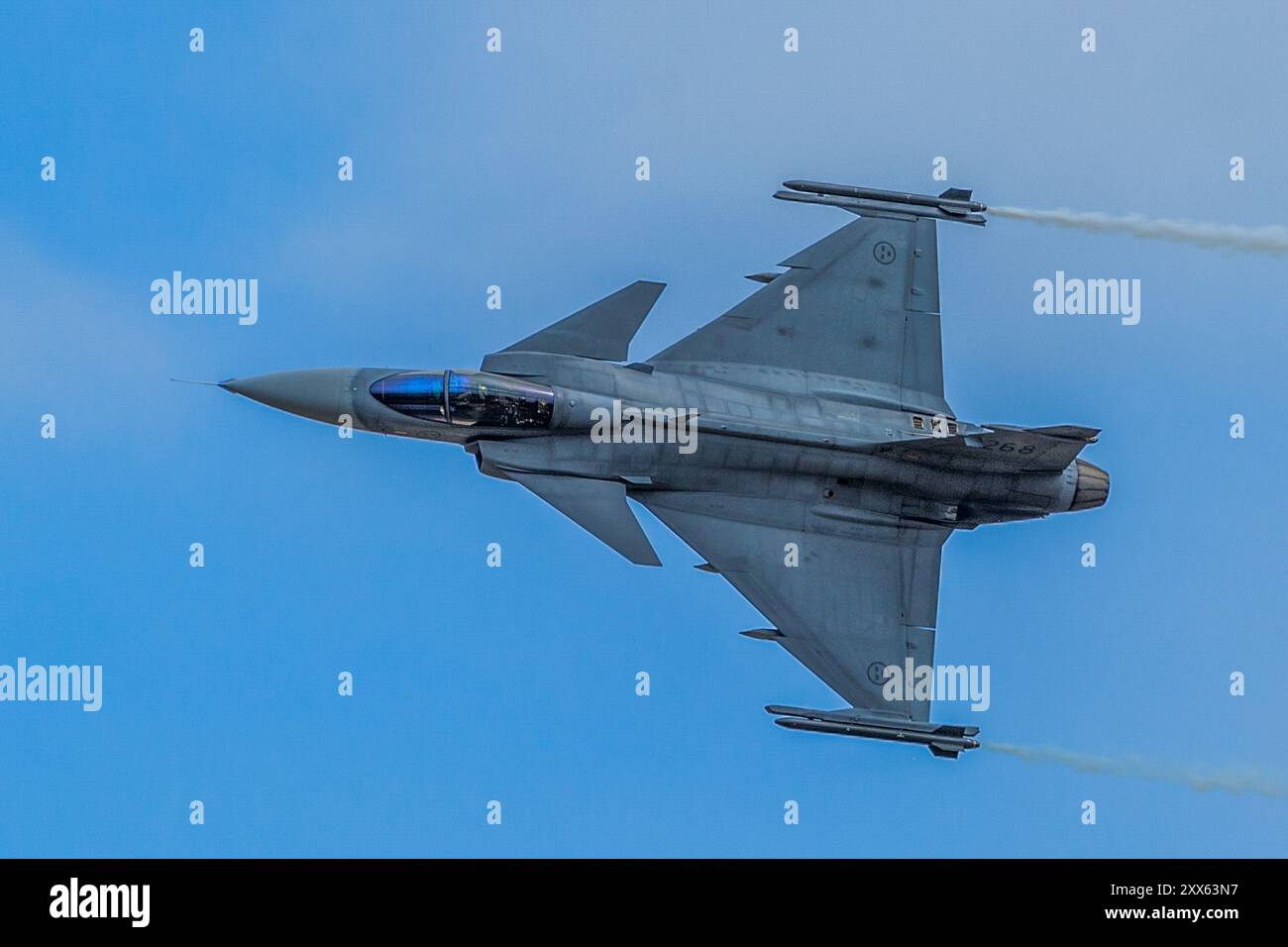 Saab JAS39 Gripen of the Swedish Air Force flying at REIAT Fairford ...